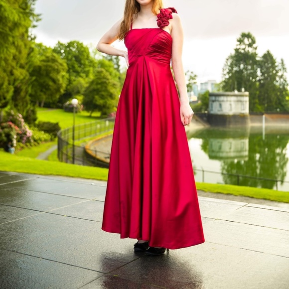 Dresses | Custom Made Red Prom Dress | Poshmark